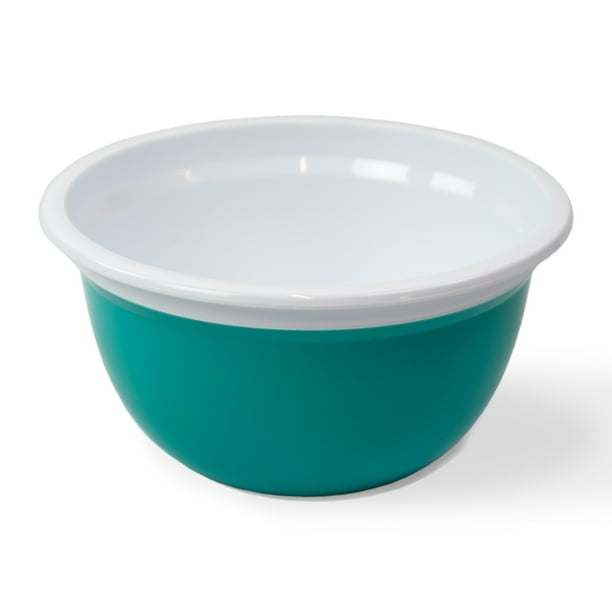 Mainstays 3.5-Quart Mixing Bowl, Teal and White, Two-Toned ...