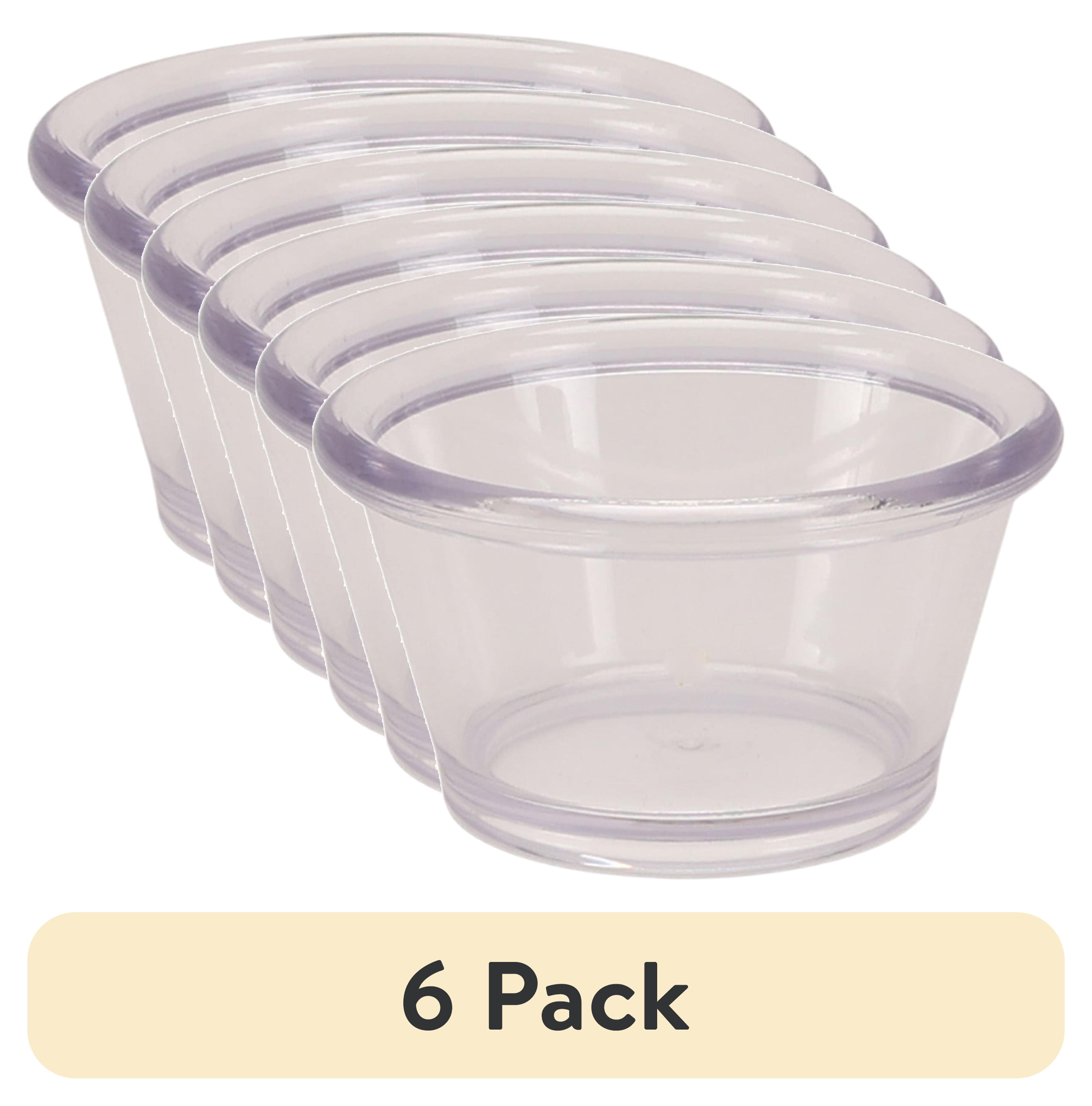 (6 pack) Mainstays 3-Ounce Round Plastic Condiment Cup, Clear - Walmart.com