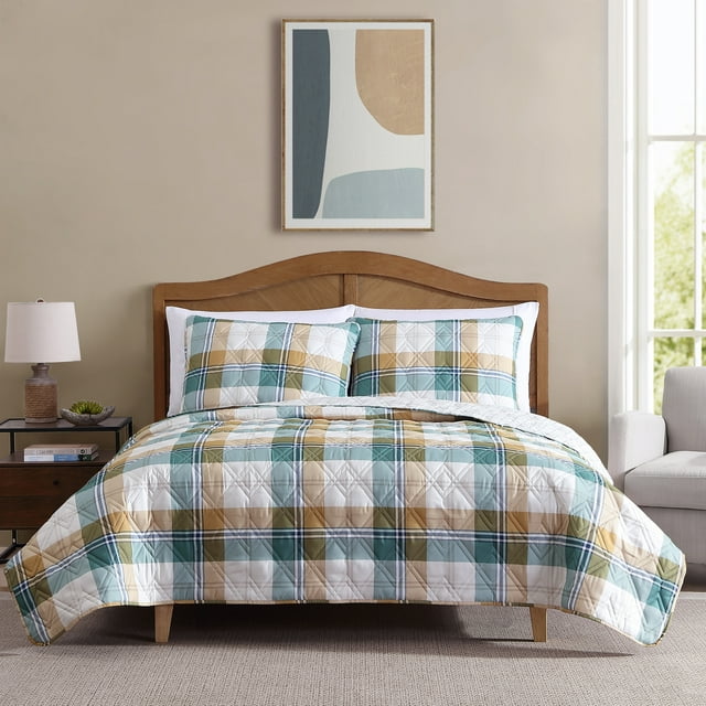 Mainstays 3-Piece Adult Quilt Set, Harvest, Full,Queen - Walmart.com