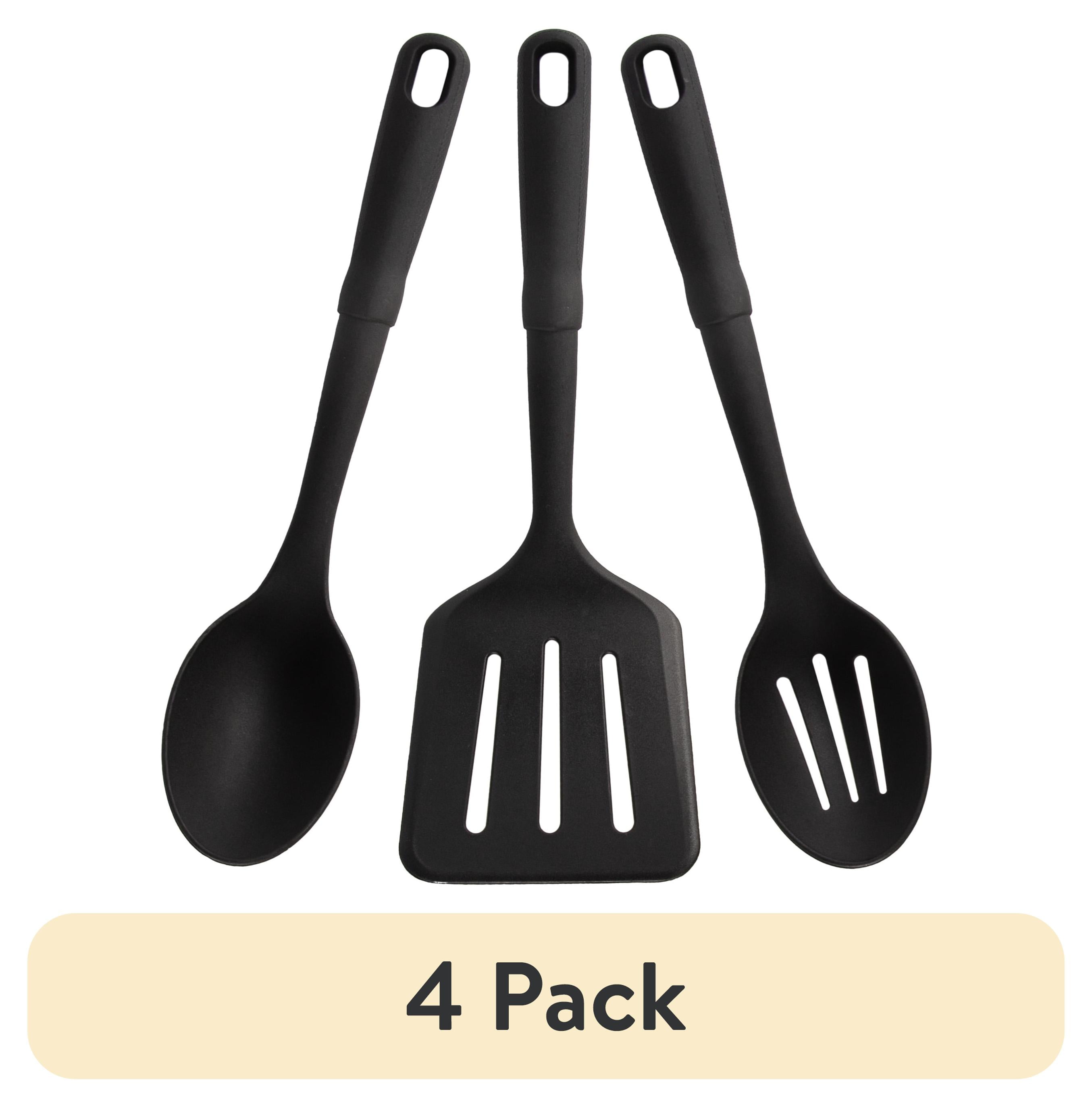 (4 pack) Mainstays 3-Piece Kitchen Utensil Set, Slotted Spatula ...