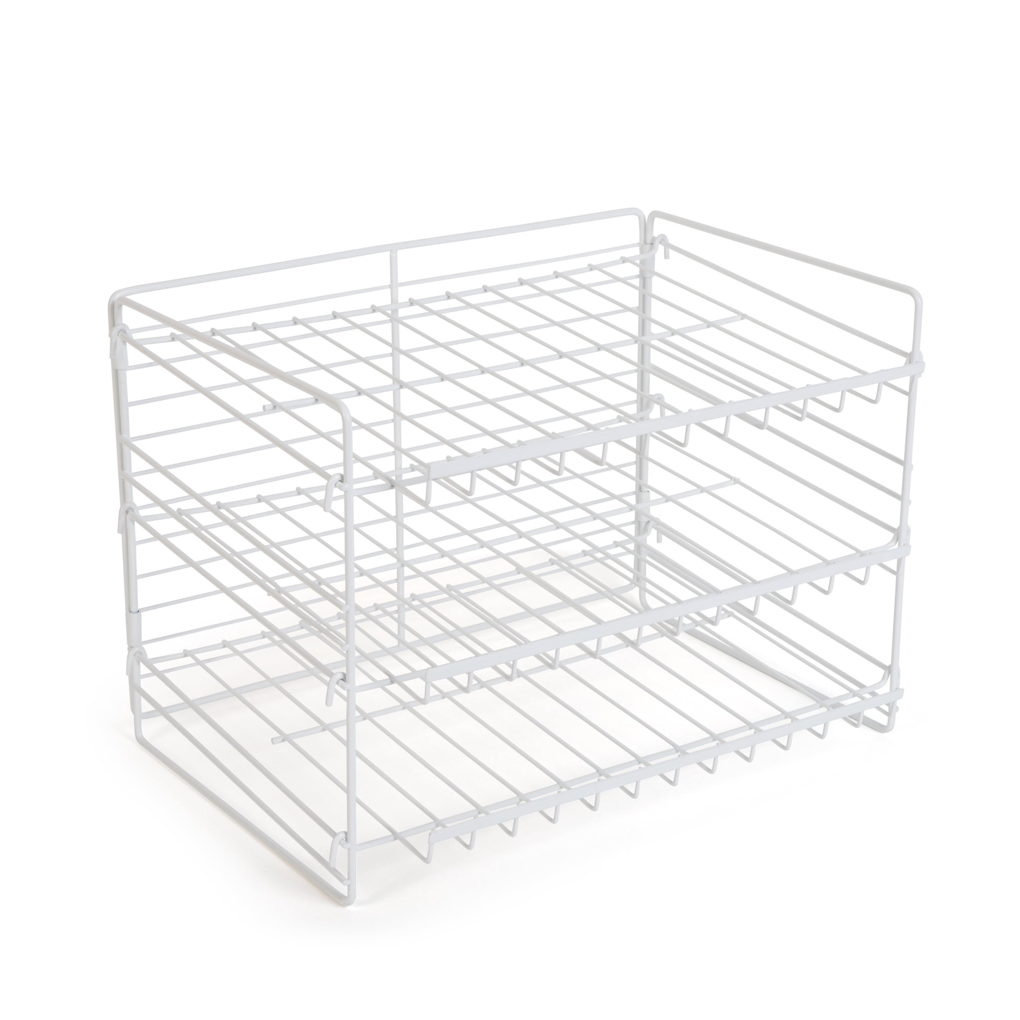 Mainstays Can Dispenser Rack Organizer White 3-Tier Steel Can Storage ...