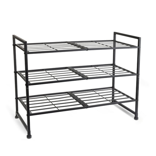 Mainstays 3 Tier Metal Shoe Rack - Walmart Business Supplies