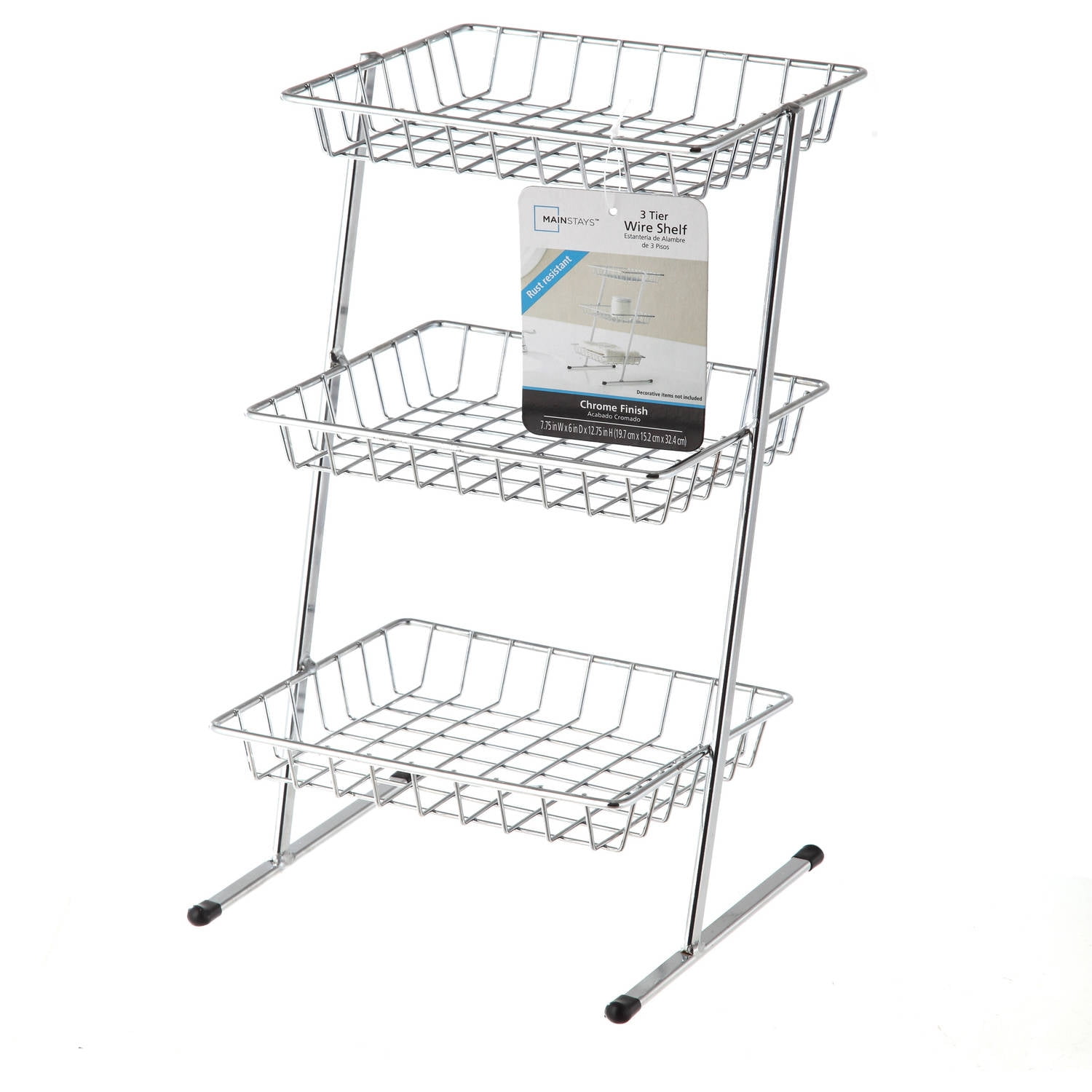 Mainstays 3 Tier Wire Shelf, Adult Use - Walmart Business Supplies