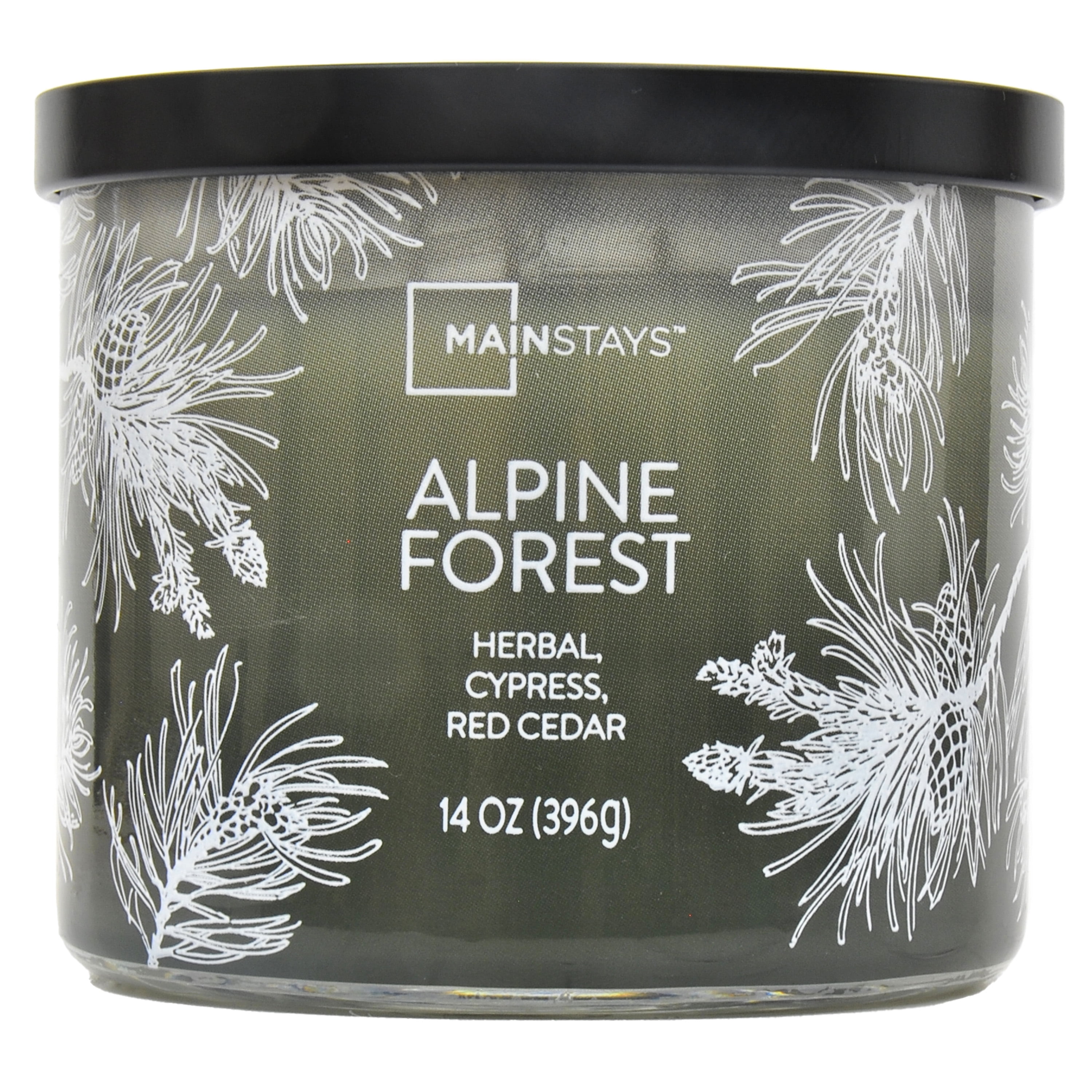 Mainstays 3-Wick Ombre Wrapped Alpine Forest Scented Candle, 14 oz ...