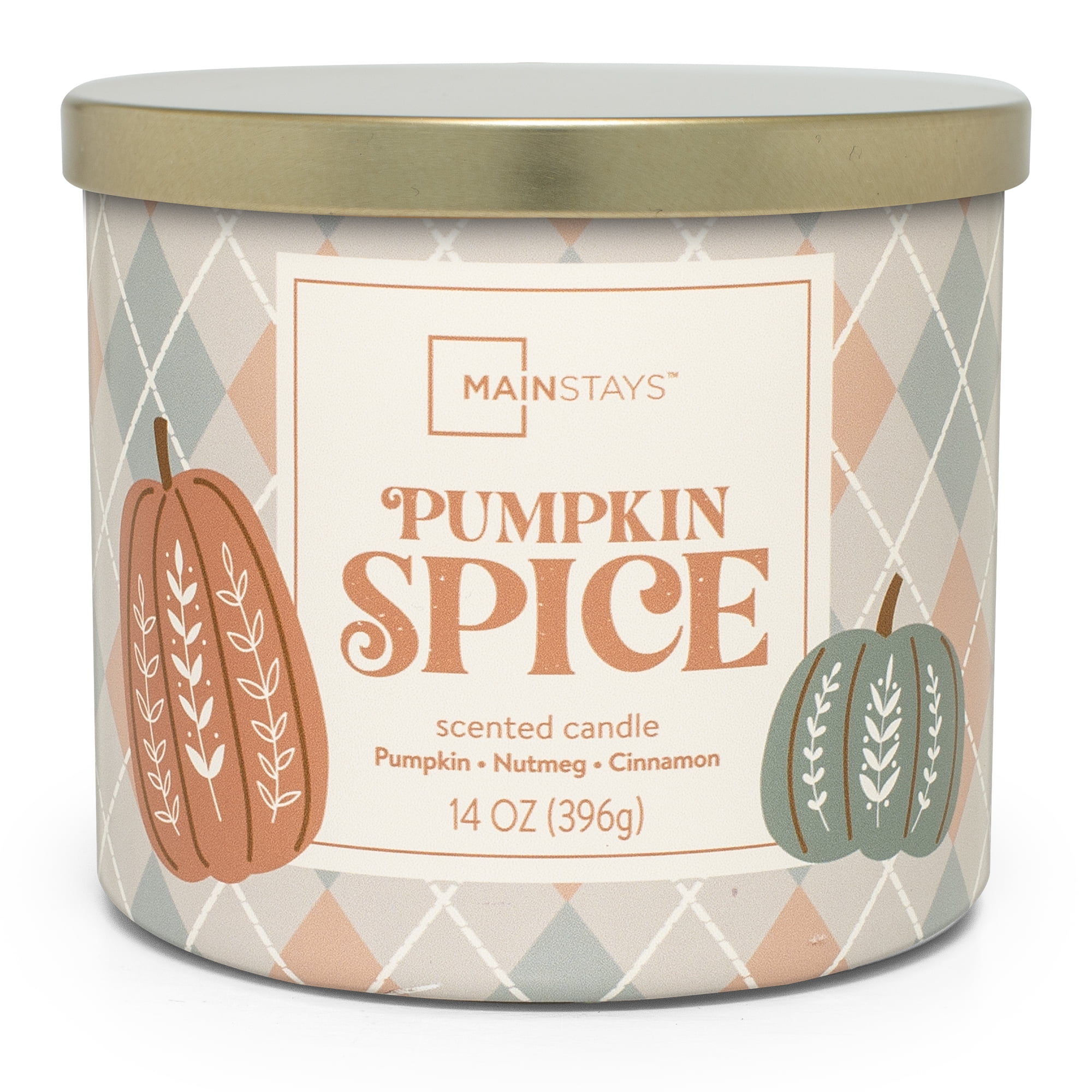 Mainstays 3 Wick Pumpkin Spice Candle - Fall Fragrance - Walmart.com