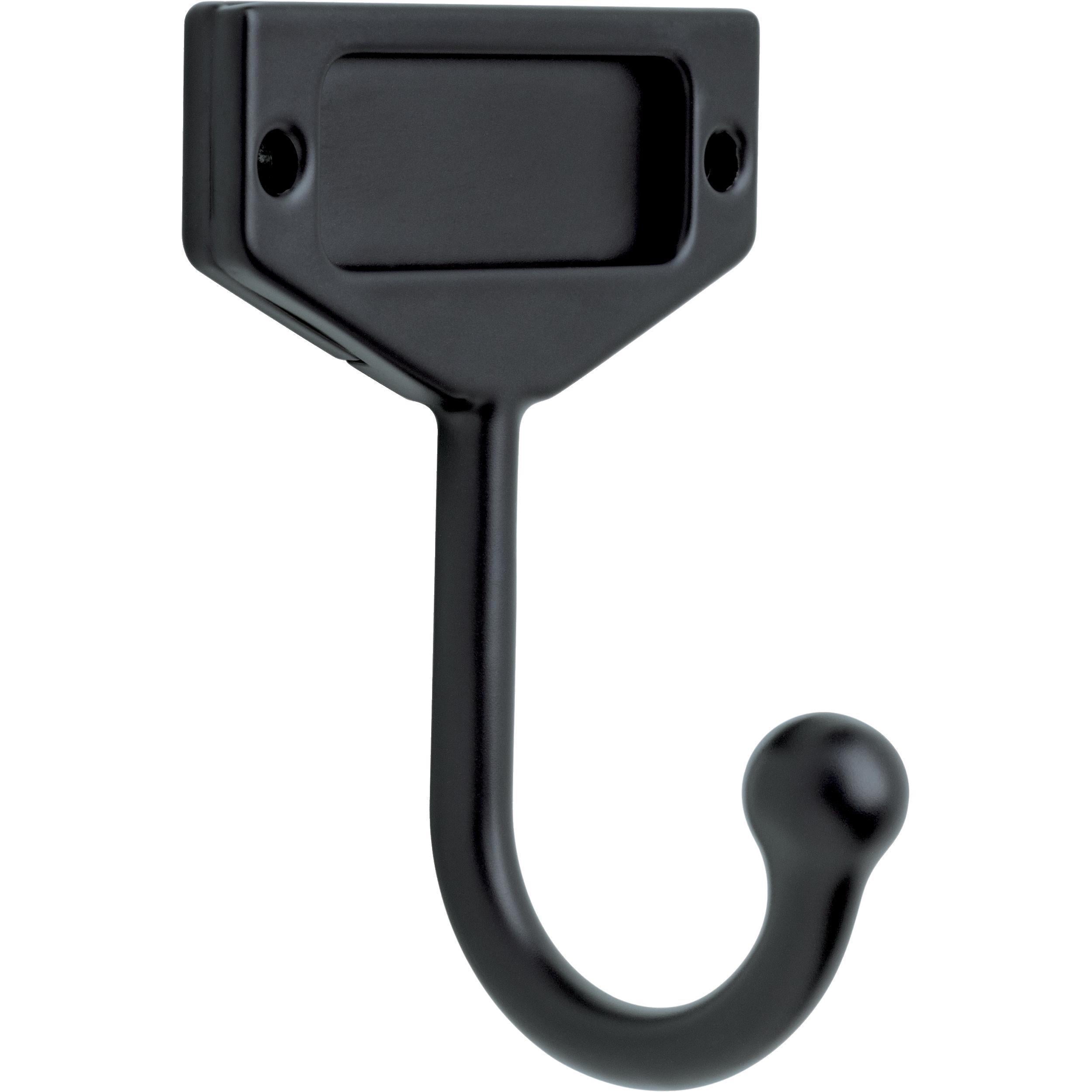 Mainstays 3 in. Single Prong Wall Hook in Matte Black for Hanging ...