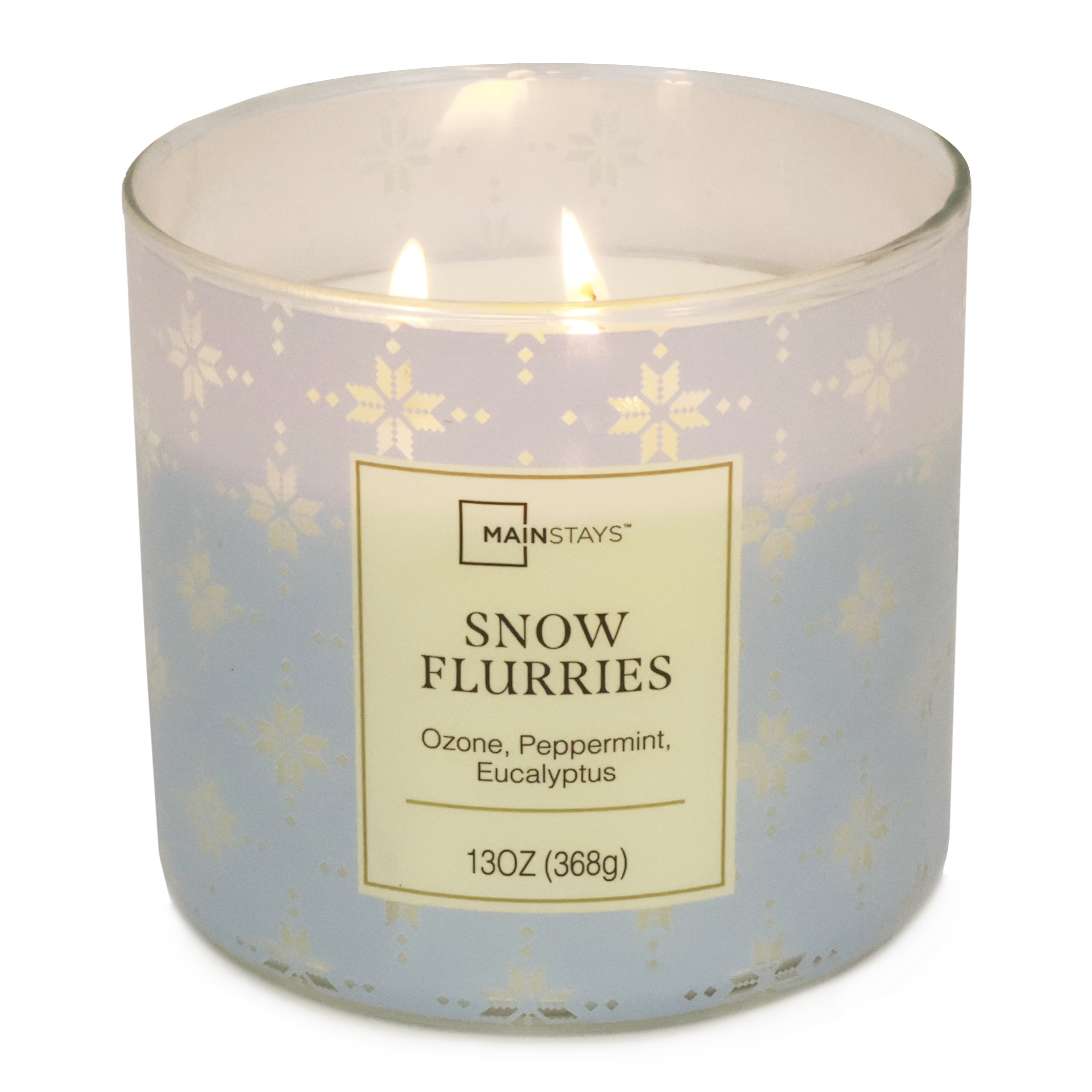 Mainstays 3-wick Snow Flurries Snowflake Candle, 13-Ounce - Walmart.com