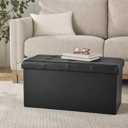 Techni Home Natural Woven Ottoman with Storage - Walmart.com