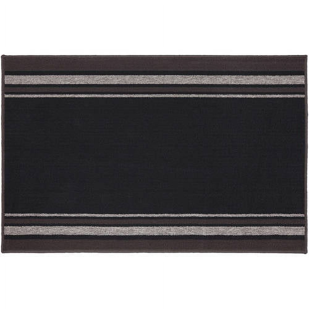 Mainstays 30" x 46" Black & Chocolate Titan Stripe Area Rug - Walmart.com