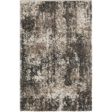 Mainstays Neutral Abstract Washable Indoor Area Rug, Abstract Neutral ...