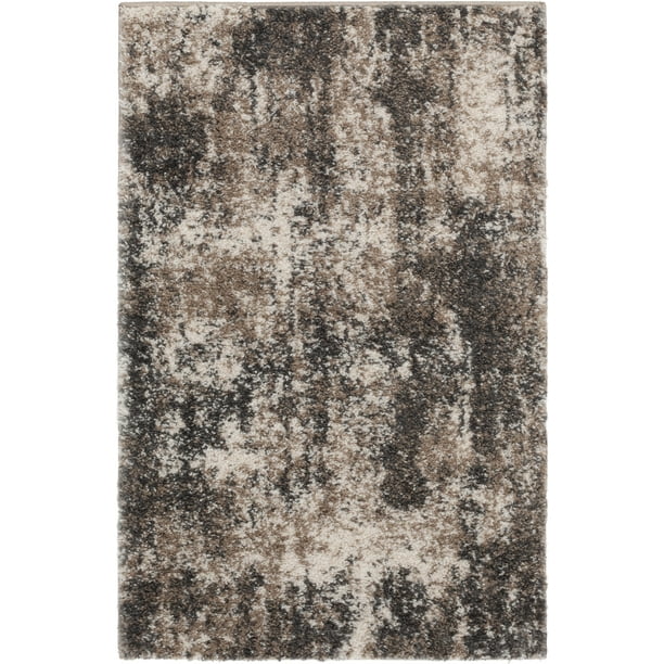 Mainstays 30"x46" Neutral Abstract Shag Indoor Accent Rug - Walmart ...