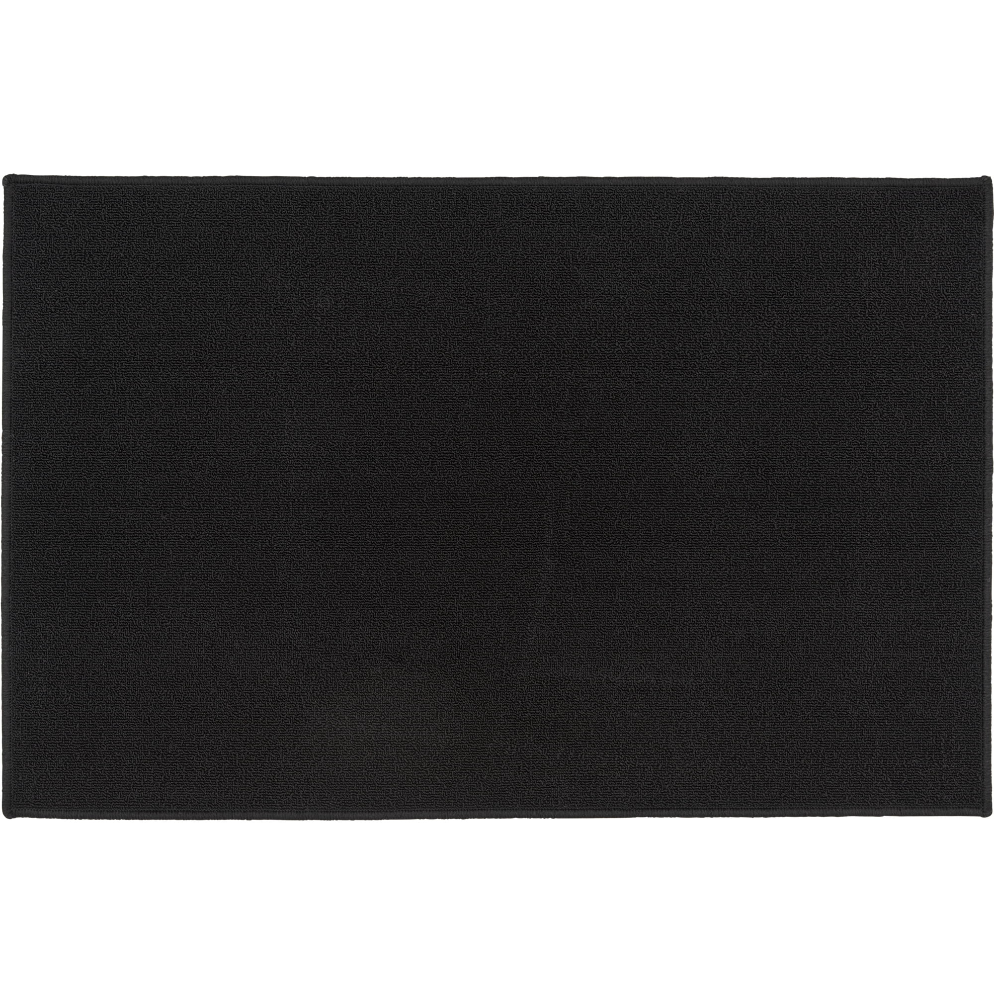 Mainstays 30"x46" Titan Solid Black Durable Indoor Accent Rug - Walmart.com