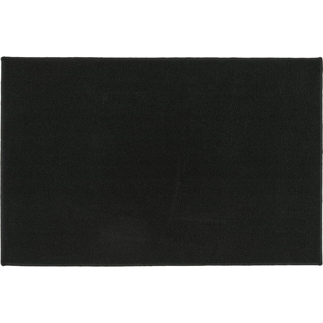 Mainstays 30"x46" Titan Solid Black Durable Indoor Accent Rug - Walmart.com