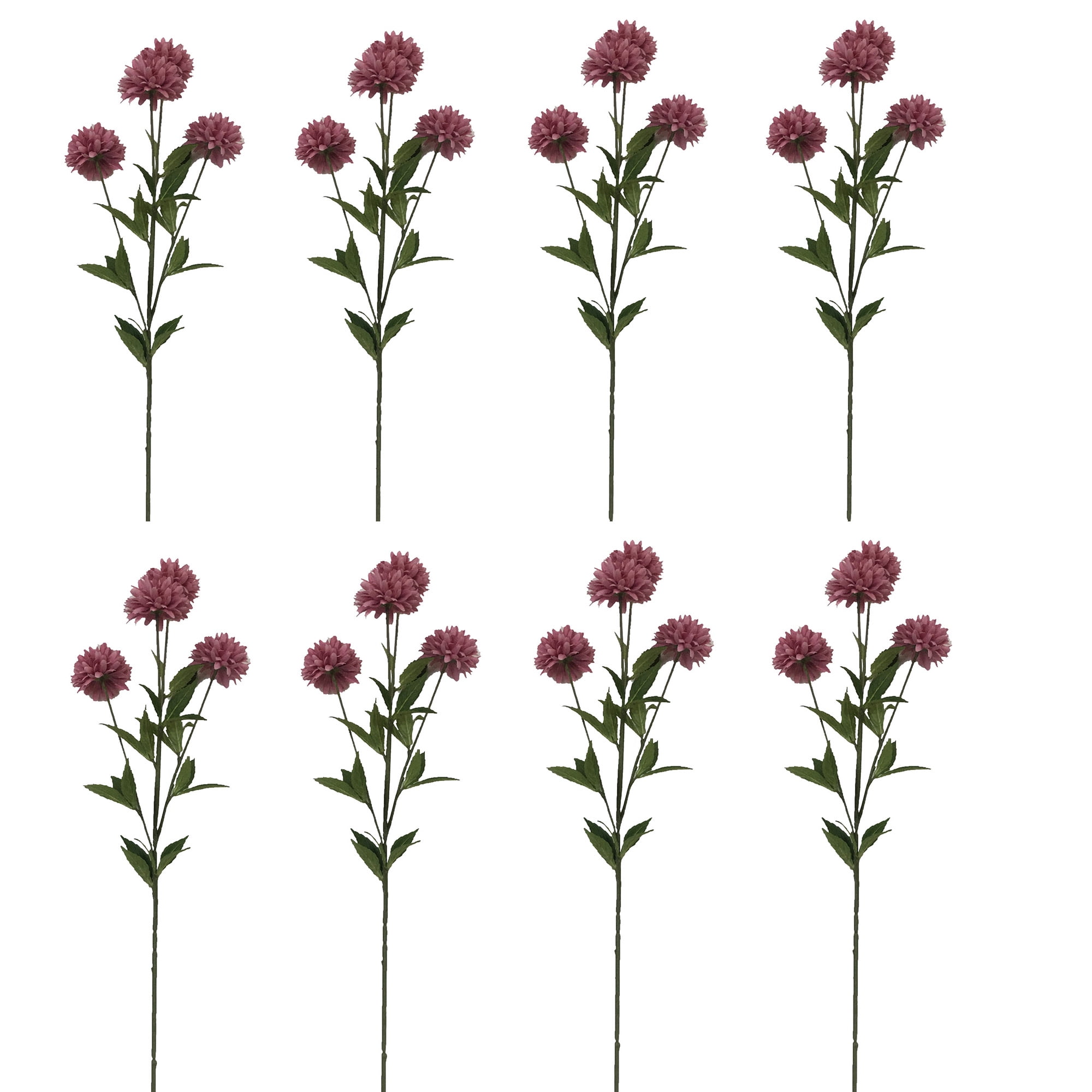 Mainstays 31" Artificial Pink Ball Mum Indoor Stem, Set of 8 - Walmart.com
