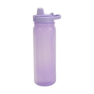 Mainstays 22 oz Clear and Silver Plastic Water Bottle with Screw Cap ...