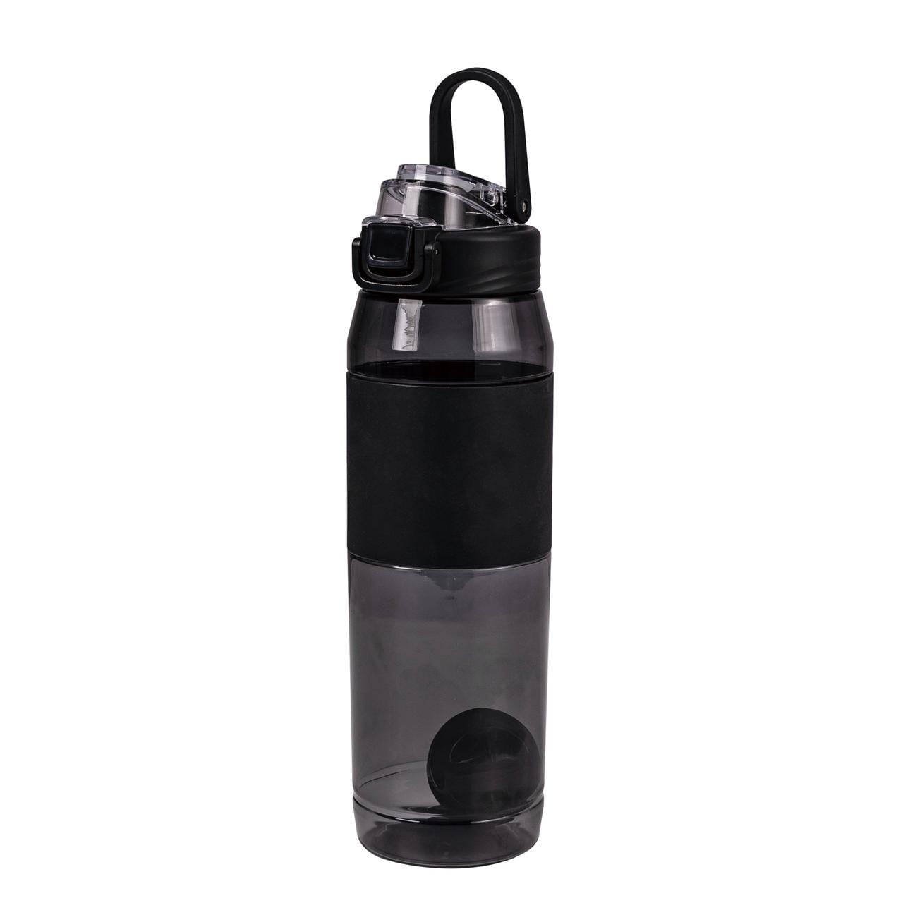 Mainstays 32 Fluid Ounces Shaker Water Bottle, Black, with Ball, Tritan ...