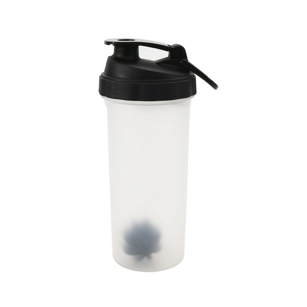 Mainstays 32 oz Clear and Black Shaker Bottle with Wide Mouth and Flip ...