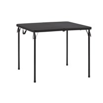 Mainstays 4 Foot Fold-in-Half Adjustable Folding Table, Rich Black ...