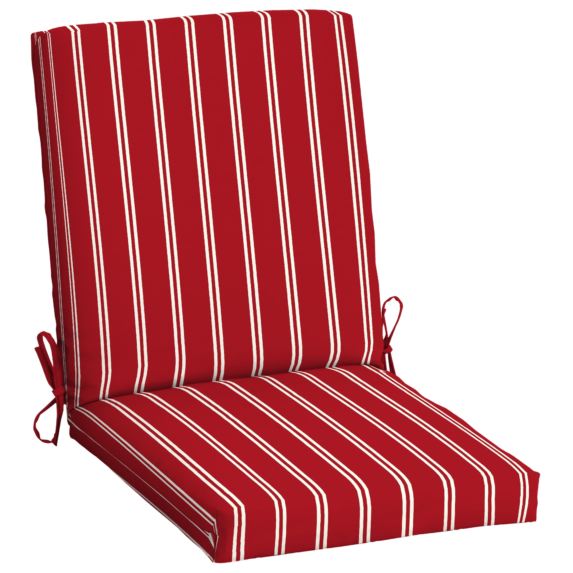 Mainstays 37" L x 19.5" W Classic Red Stripe 1 Piece Rectangle Outdoor ...