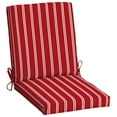 Mainstays 37" L x 19.5" W Classic Red Stripe 1 Piece Rectangle Outdoor ...