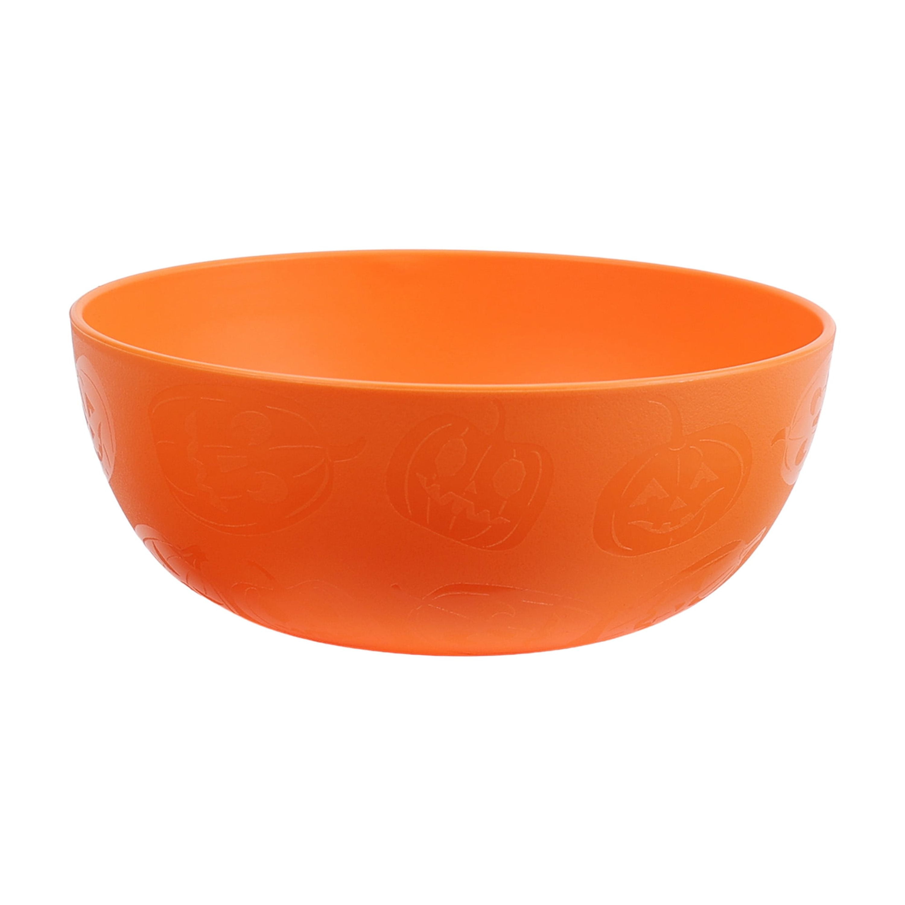 Mainstays 38 Ounce Round Plastic Etched Pumpkin Bowl, Orange - Walmart.com