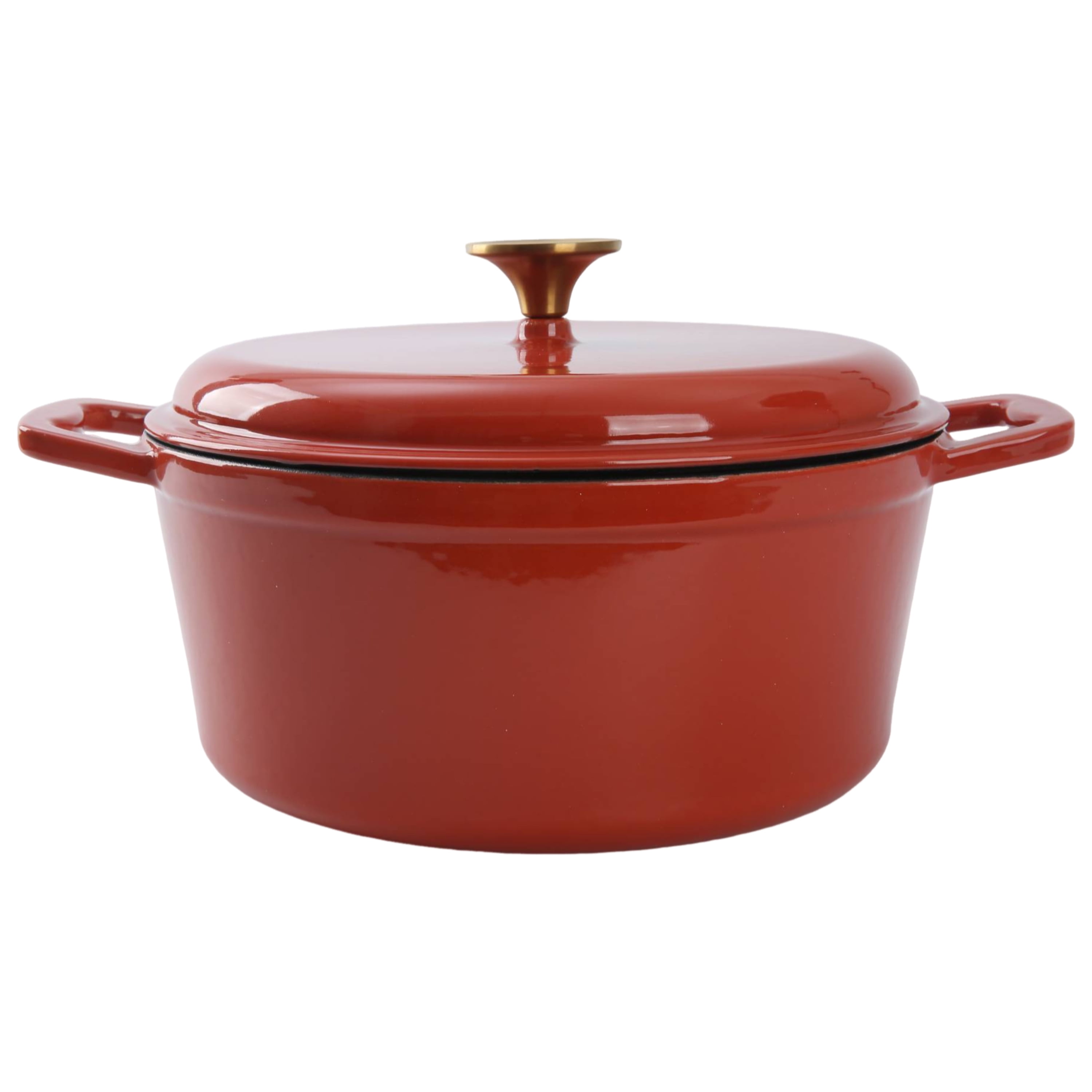 Mainstays Oven-Safe Ceramic Enamel Cast Iron Dutch Oven 4.75 Qt Red ...