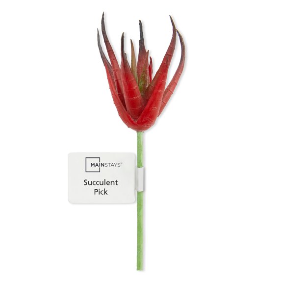 Mainstays 4" Artificial Red Spike Succulent Pick - Walmart.com