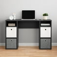 Mainstays 4-Cube Storage Desk, Black - Walmart.com