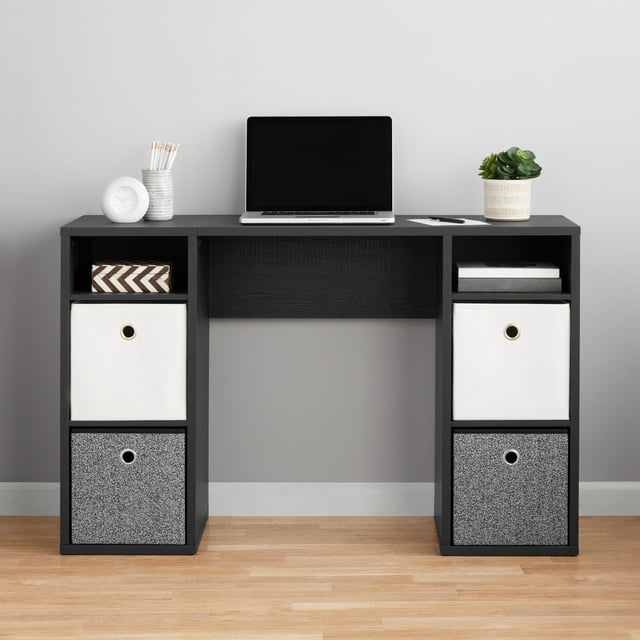 Mainstays 4-Cube Storage Desk, Black - Walmart.com
