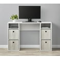 Mainstays 4-Cube Storage Desk, White Grain - Walmart.com