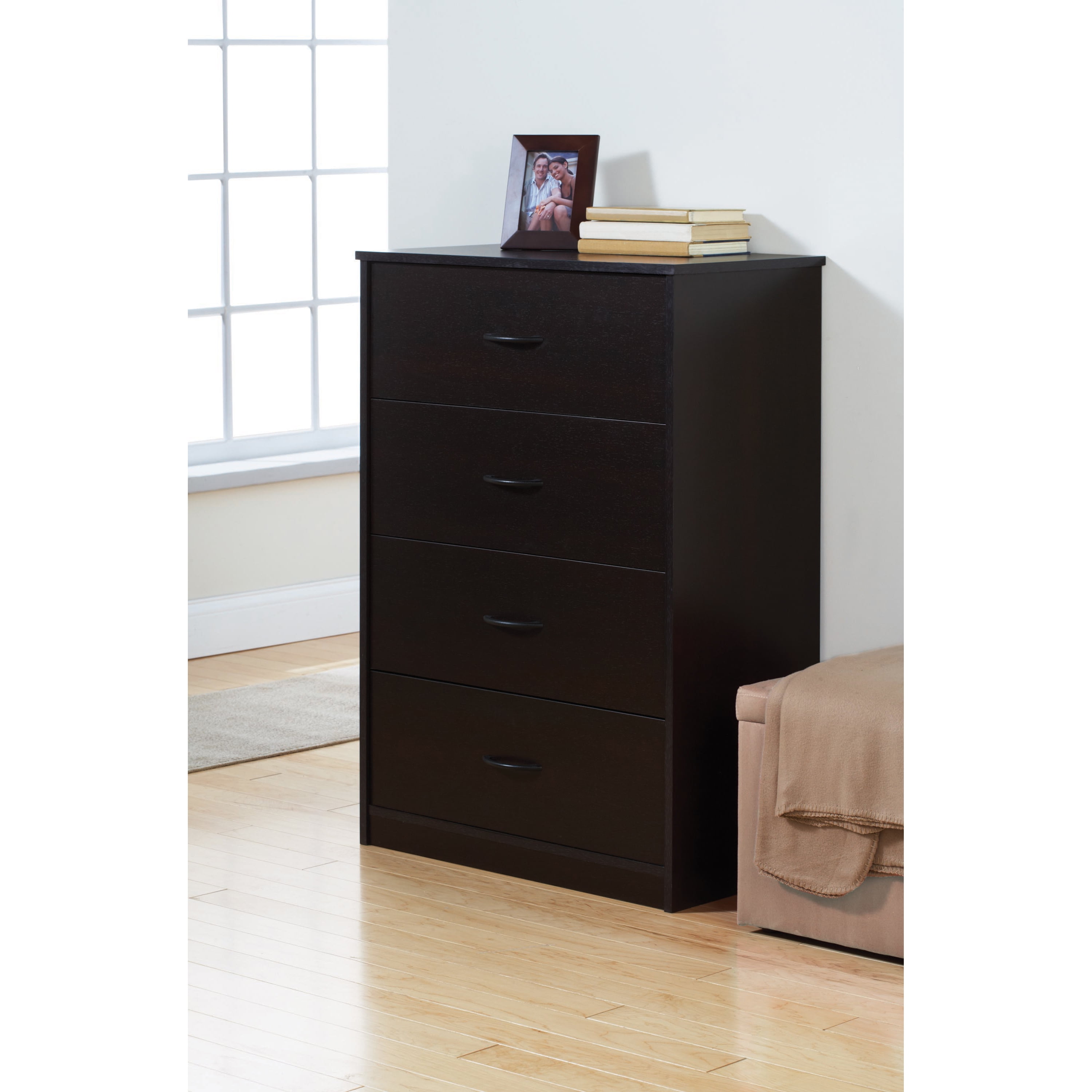 Mainstays 4 Drawer Chest Cinnamon Cherry Walmart
