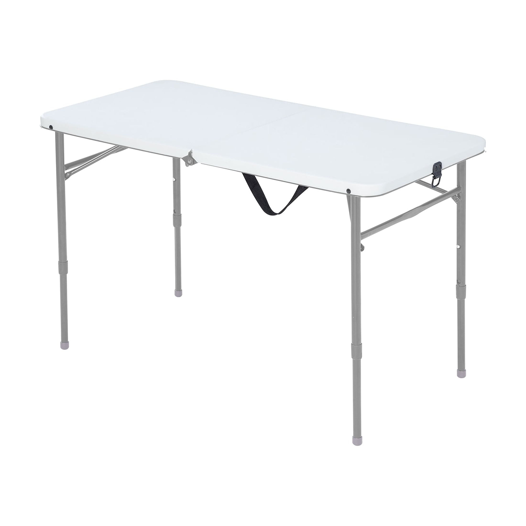 Mainstays 4 Foot Fold-in-Half Adjustable Folding Table, White - Walmart.com