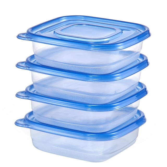 Mainstays 4-Pack 3.8 Cup Plastic Square Food Storage Container ...