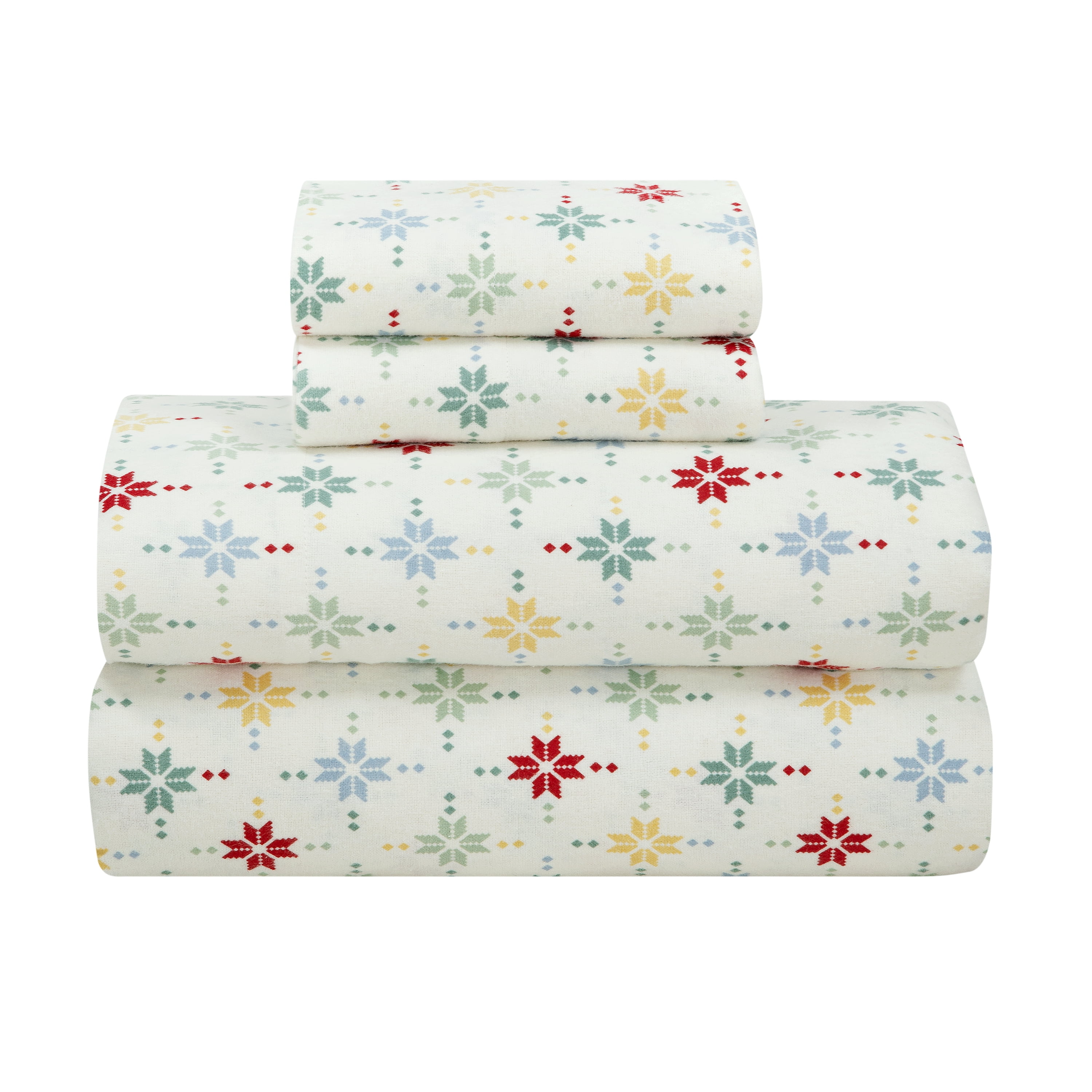 Mainstays 4-Piece Star Flannel Adult Sheet Set, King - Walmart.com