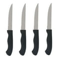 Mainstays Stainless Steel 4-Piece Serrated Steak Knife Set with Soft ...