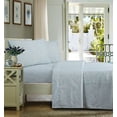 Mainstays 4-Piece Ultra Soft Mint Chevron Microfiber Sheet Set, Queen ...