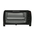 Mainstays 4 Slice Black Toaster Oven with Dishwasher-Safe Rack & Pan, 3 ...