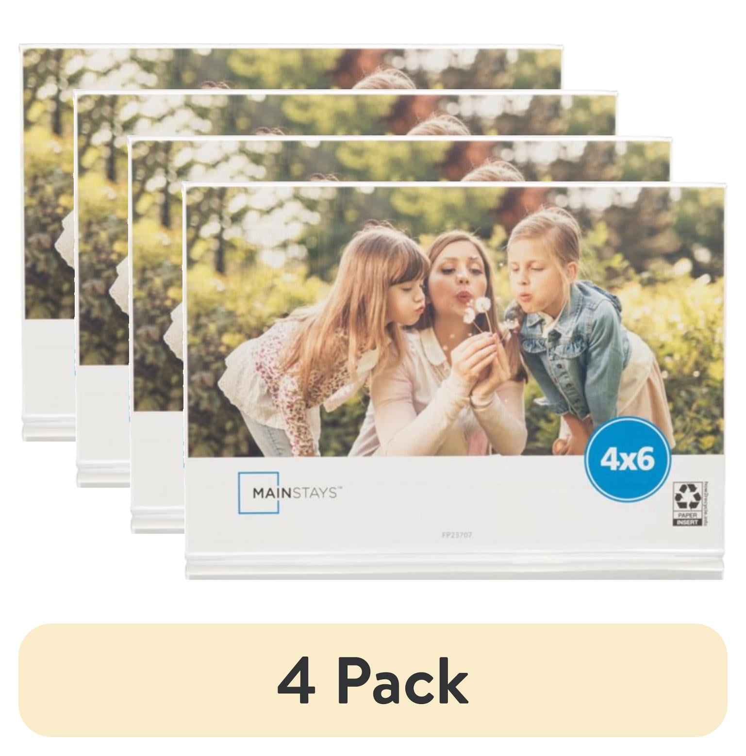 (4 pack) Mainstays 4" x 6" Horizontal Bent Acrylic Tabletop Picture ...