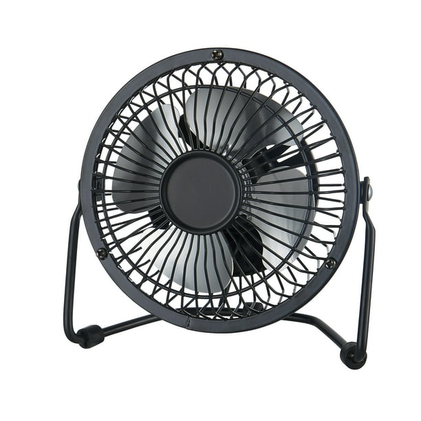 Mainstays 4 inch Metal Mini 360-degree Pivot USB Personal Desktop Fan ...