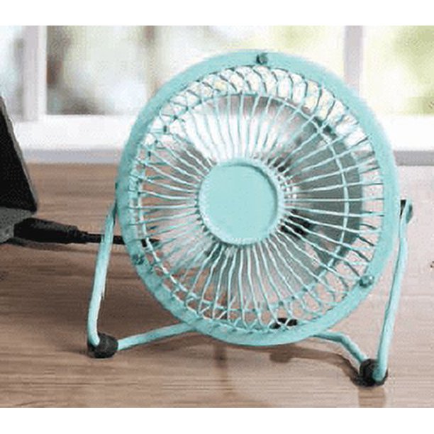 Mainstays 4 inch Metal Mini 360-degree Pivot USB Personal Desktop Fan ...