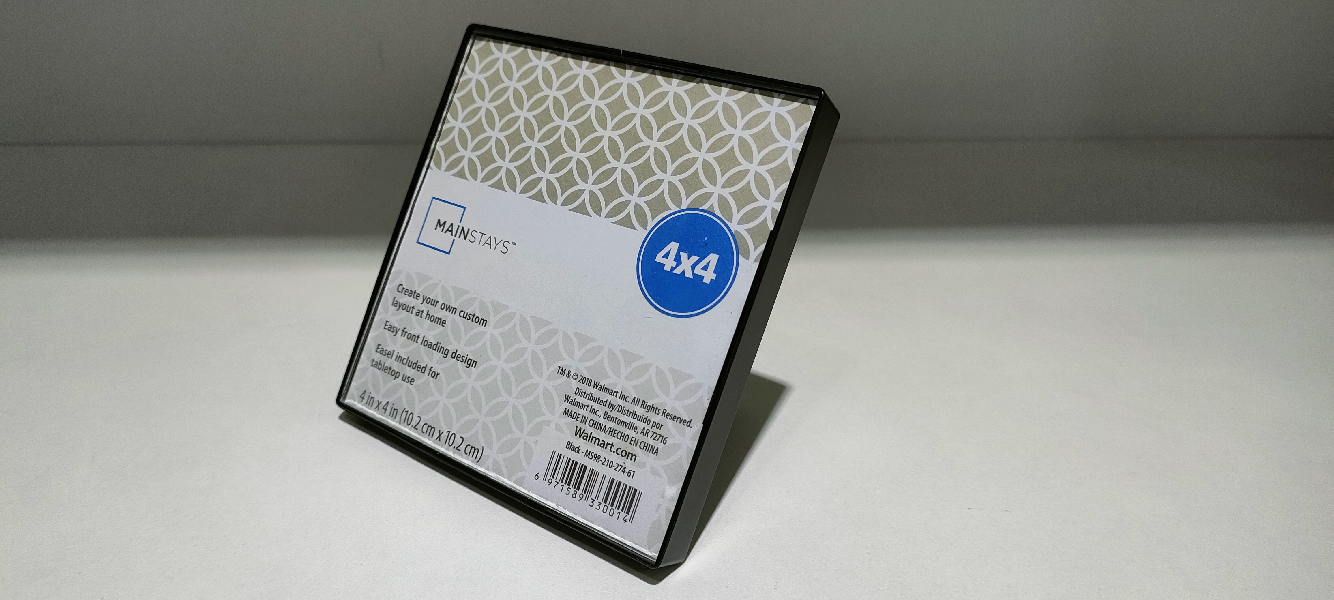 Mainstays 4x4 Plastic Picture Frame Set, Small Design with Glass for ...