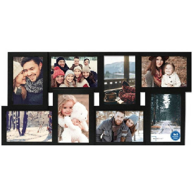 Mainstays 4" x 6" Black with 8 Opening Collage Photo Frame - Walmart.com