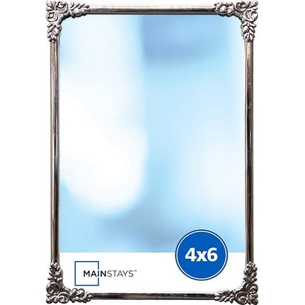 Mainstays 4" x 6" Silver Carved Corner Frame - Walmart Business Supplies