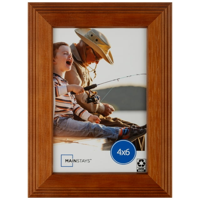 Mainstays 4" x 6" Solid Oak Wood Tabletop Picture Frame - Walmart ...