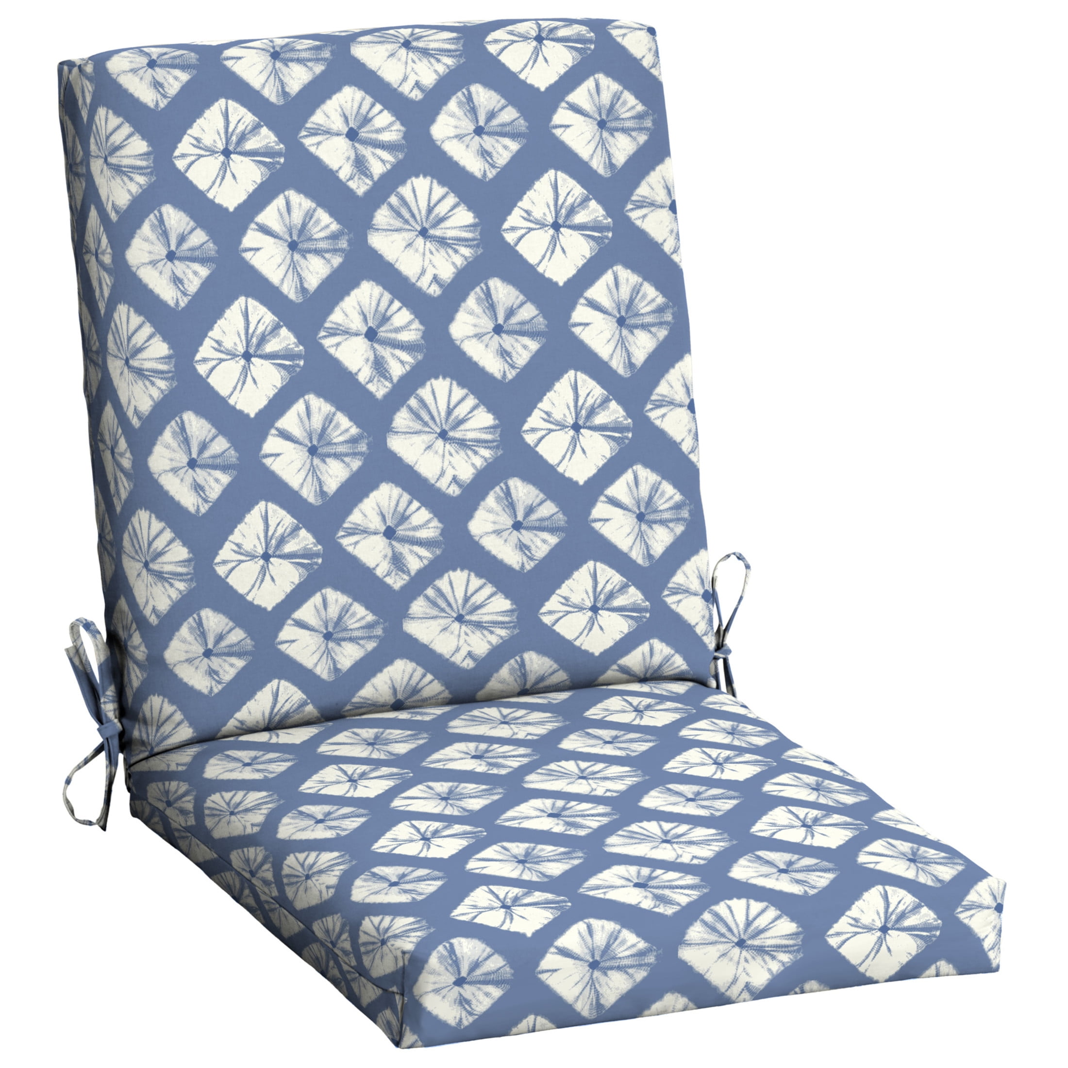 Mainstays 43" x 20" Blue Sand Dollar Rectangle Outdoor Patio Chair ...