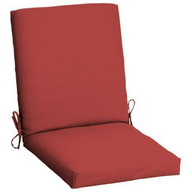 Mainstays 43" x 20" Red Rectangle Outdoor Chair Cushion, 1 Piece ...