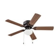 Mainstays 44 Oil Rubbed Bronze Hugger Ceiling Fan 5 Blade