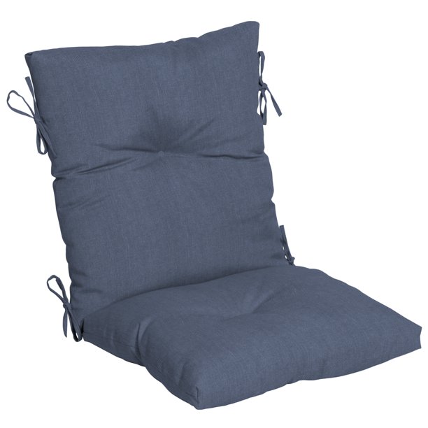 Mainstays 44" x 21" Navy Blue Rectangle Outdoor Chair Cushion, 1 Piece ...
