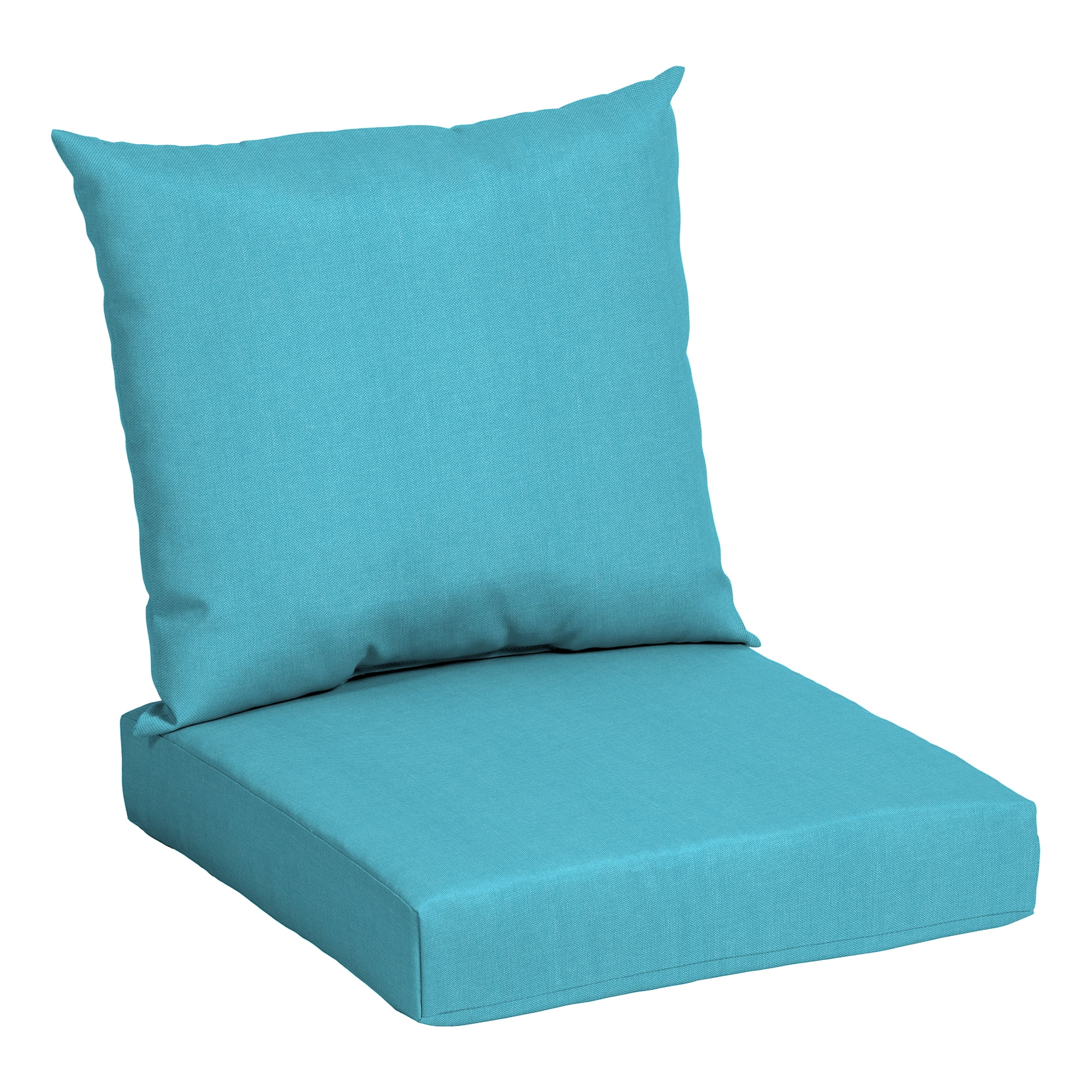 Mainstays 45"L x 22.75"W Aqua Blue Rectangle Outdoor 2-Piece Deep Seat ...