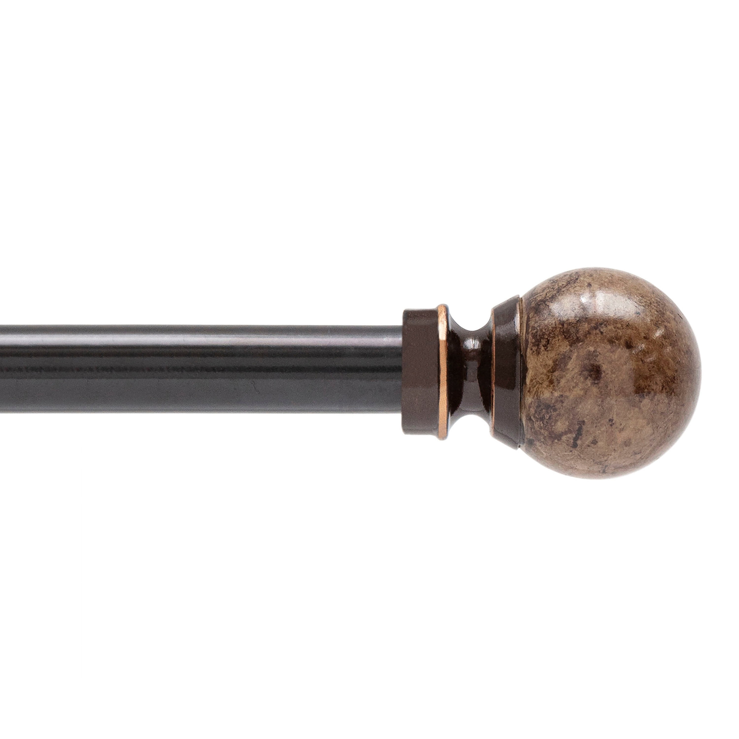 Mainstays 1/2" Jillian Petite Café Adjustable Curtain Rod, 48-84 ...
